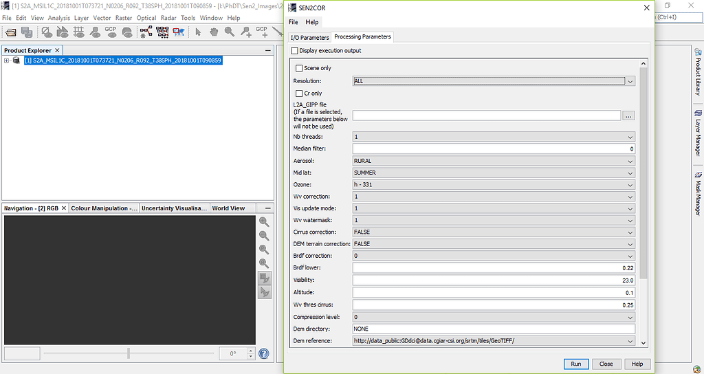 Sen2Cor processing parameters - sen2cor - STEP Forum