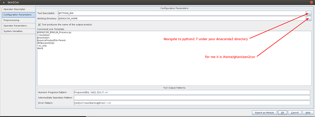 Specify system variable PYTHON_BIN for Sen2Cor - sen2cor - STEP Forum