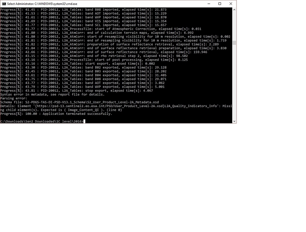 Sen2cor 2.3.1 processing error - sen2cor - STEP Forum