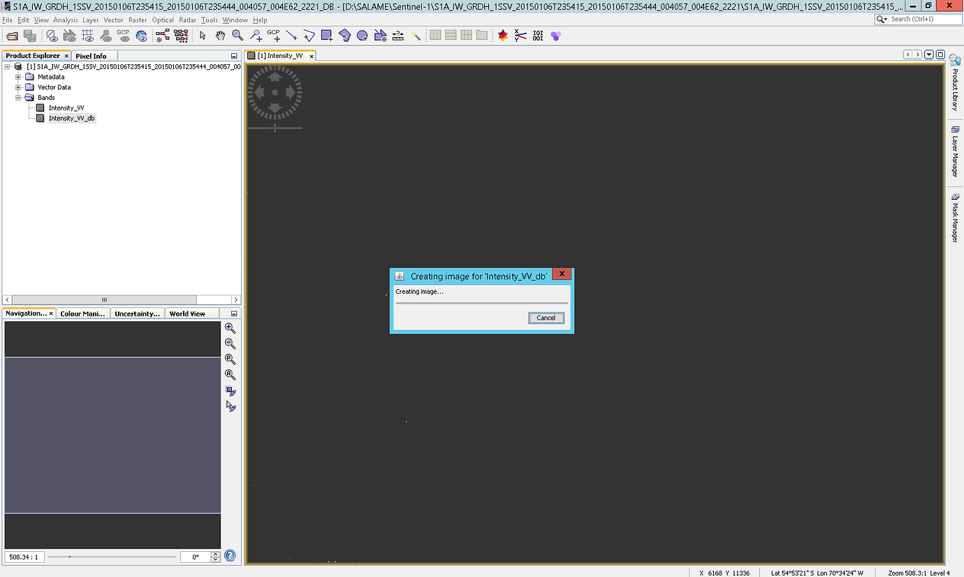 Problem openning band from image SENTINEL-1 - Problem Reports - STEP Forum