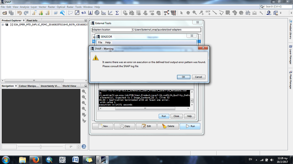 Sen2Cor_error in opening the image - sen2cor - STEP Forum