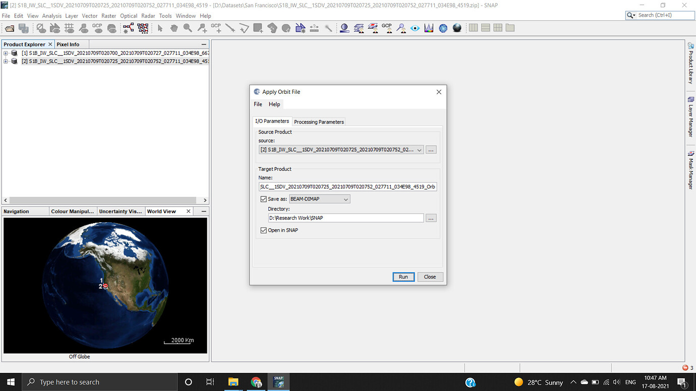 No Valid Orbit File Found. Download Orbit Files - Interferometry - STEP ...