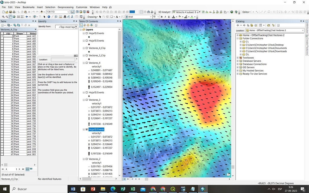 Bias between Offset Tracking Sentinel 1 GRD vector spatial position and ...