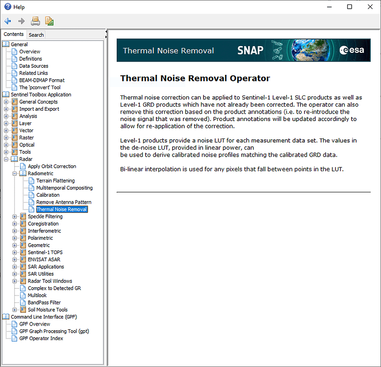 What is the thermal noise removal algorithm in SNAP 9? - Microwave ...