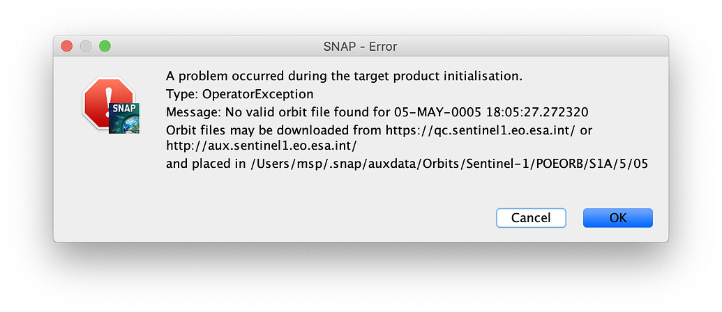 Unable to download orbit file - Problem Reports - STEP Forum