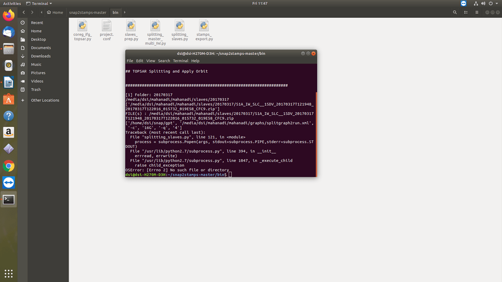 Snap2stamps error - StaMPS - STEP Forum
