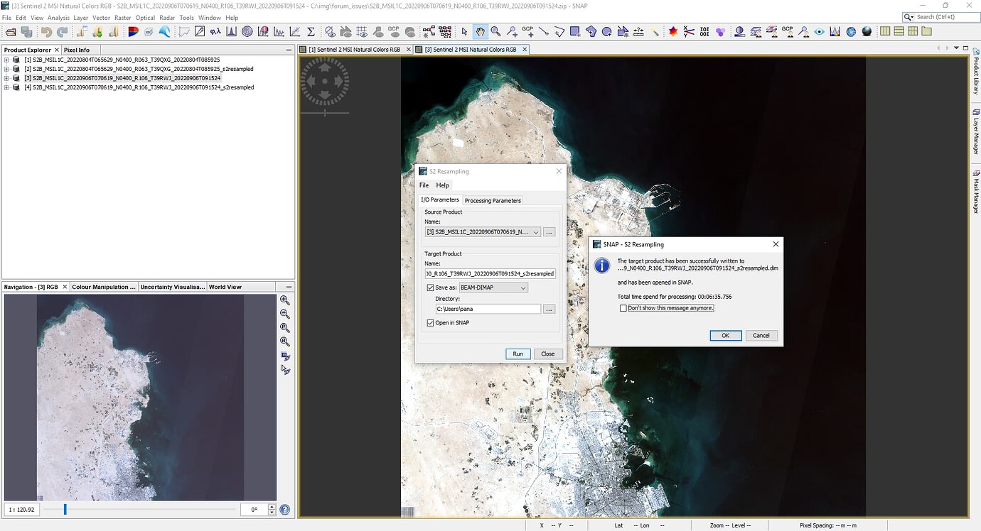 S2 Resampling Error "Failed to Read Data for level 0 and rectangle" - Optical Toolbox - STEP Forum