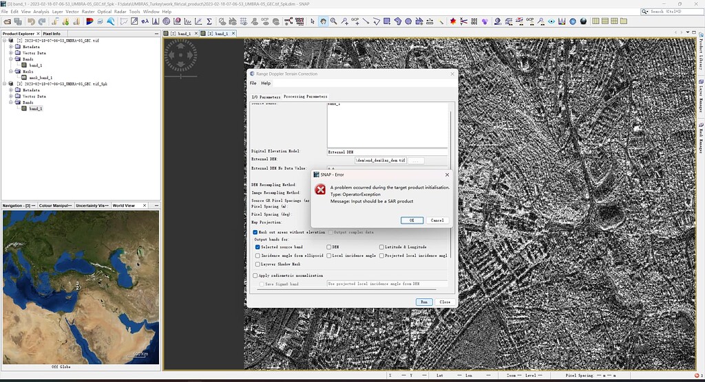 Umbra SAR image preprocessing - snap - STEP Forum