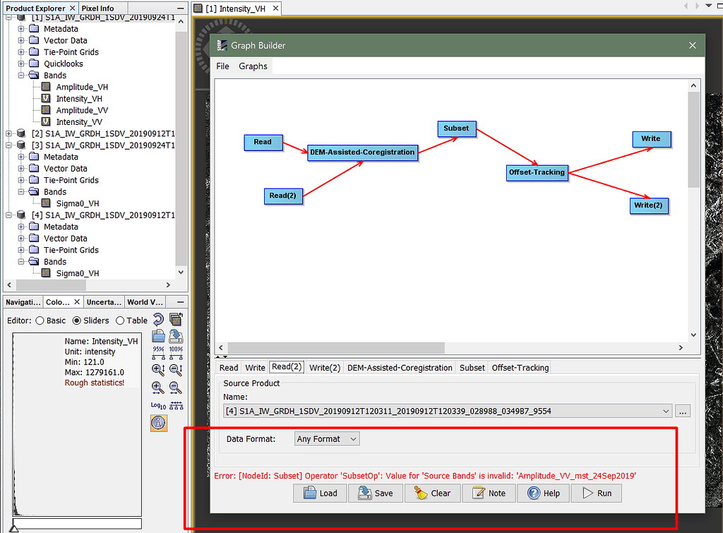 SNAP Error: [NoteId: Subset] Operator ‘SubsetOp’: Value for ‘Source Band’ is invalid - s1tbx ...
