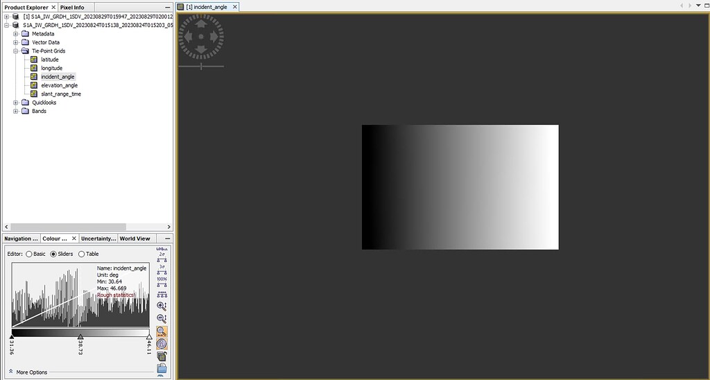 Reading Sentinel 1 incident angle from the metadata in python - s1tbx - STEP Forum