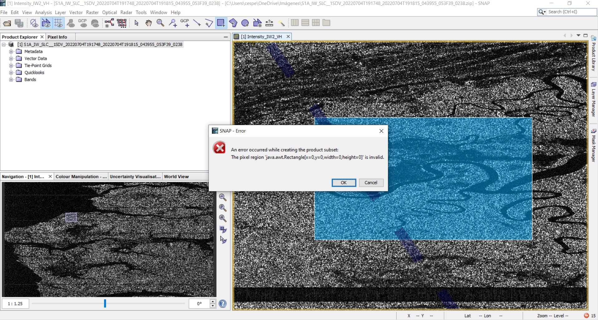 Error with subset of one S1 image - snap - STEP Forum